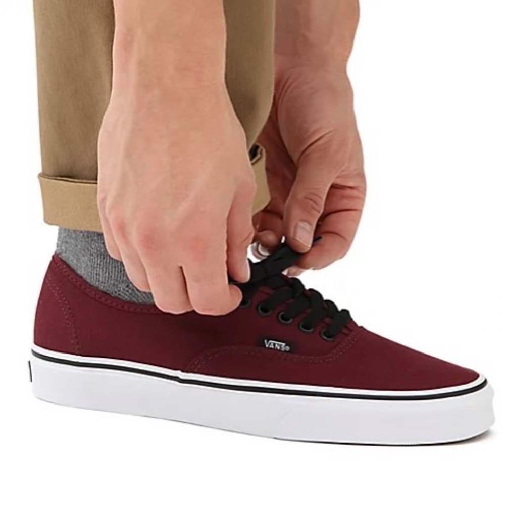 Vans Port Royale Red Authentic Lo Pro Sneakers - Gem